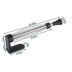 RQYIXI Paper Towel Holder Under Cabinet One Hand Operable Wall Mount Stainless Steel Paper Towel Holder with Damping Effect Bend-Resistant Drilled for Kitchen Bathroom Garage RV, Black