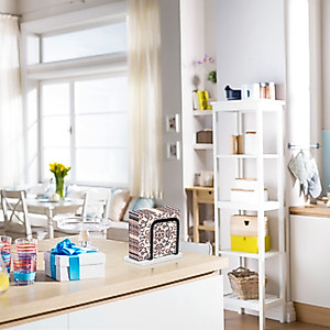 Winmien Napkin Holder, Paper Towel Dispenser with Marble Base for Kitchen Countertops.（Black）