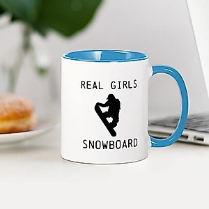 CafePress Real Girls Snowboard! Mug Ceramic Coffee Mug, Tea Cup 11 oz