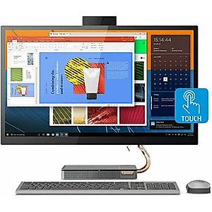 Lenovo IdeaCentre All in One 5i Desktop, 27" IPS QHD (2560 x 1440) Touchscreen Display, Intel Core i5-10400T Processor, 16GB DDR4 RAM, 512GB PCIe SSD, Windows 10 Home, Wireless Keyboard and Mouse