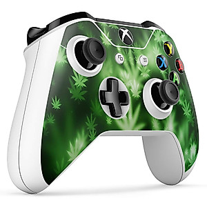 GNG 2 x Weed Compatible with Xbox One S Controller Skins Full Wrap Vinyl Sticker