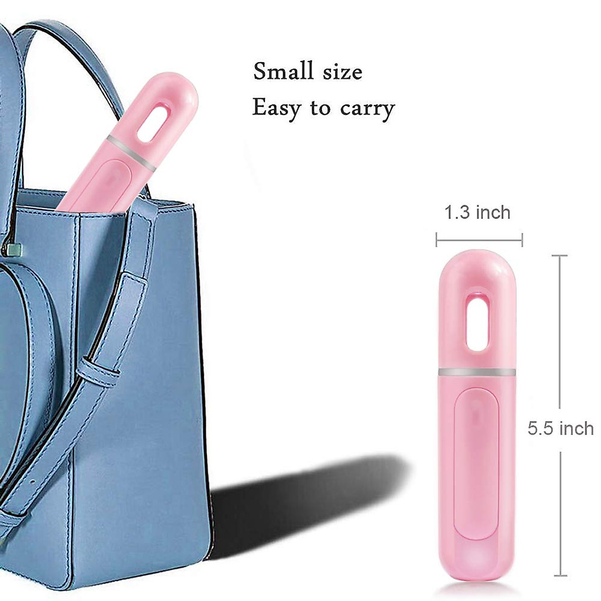 Nano Facial Mister, Portable Mini Cool Mist Facial Steamer Moisturizing Hydrating Face Sprayer for Skin Care, Makeup, Cleaning Pores，Eyelash Extensions，Summer Cool (Pink)