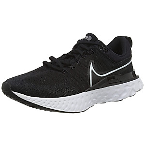 NIKE Women's Stroke Running Shoe, Black White Iron Grey, 9.5