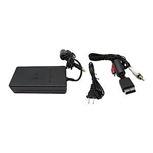 Power Cord Slim AC Adapter Charger Supply with AV Cable for Sony PS2 Playstation