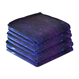 senya Kitchen Towels 4 Pack Kitchen Dish Towels Reusable Cleaning Cloths Universe Galaxy Nebula Space Absorbent Tea Towels Machine Washable Hand Towels