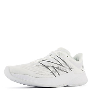 New Balance Men's FuelCell Prism V2 Running Shoe, White/Dark Silver Metallic/Black Metallic, 11 Wide