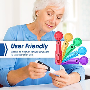 AZEN 350 Pcs Lancets for Diabetes Testing, 30 Gauge Multicolored Blood Sugar Lancets, Diabetic Lancets for Lancing Device