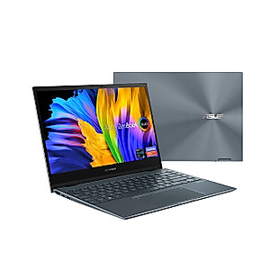 ASUS ZenBook Flip 13 OLED Ultra Slim Convertible Laptop, 13.3” OLED FHD Touch Screen, Intel Evo Platform Core i7-1165G7 Processor, 16GB RAM, 1TB SSD, Windows 10 Home, Pine Grey, UX363EA-IH74T
