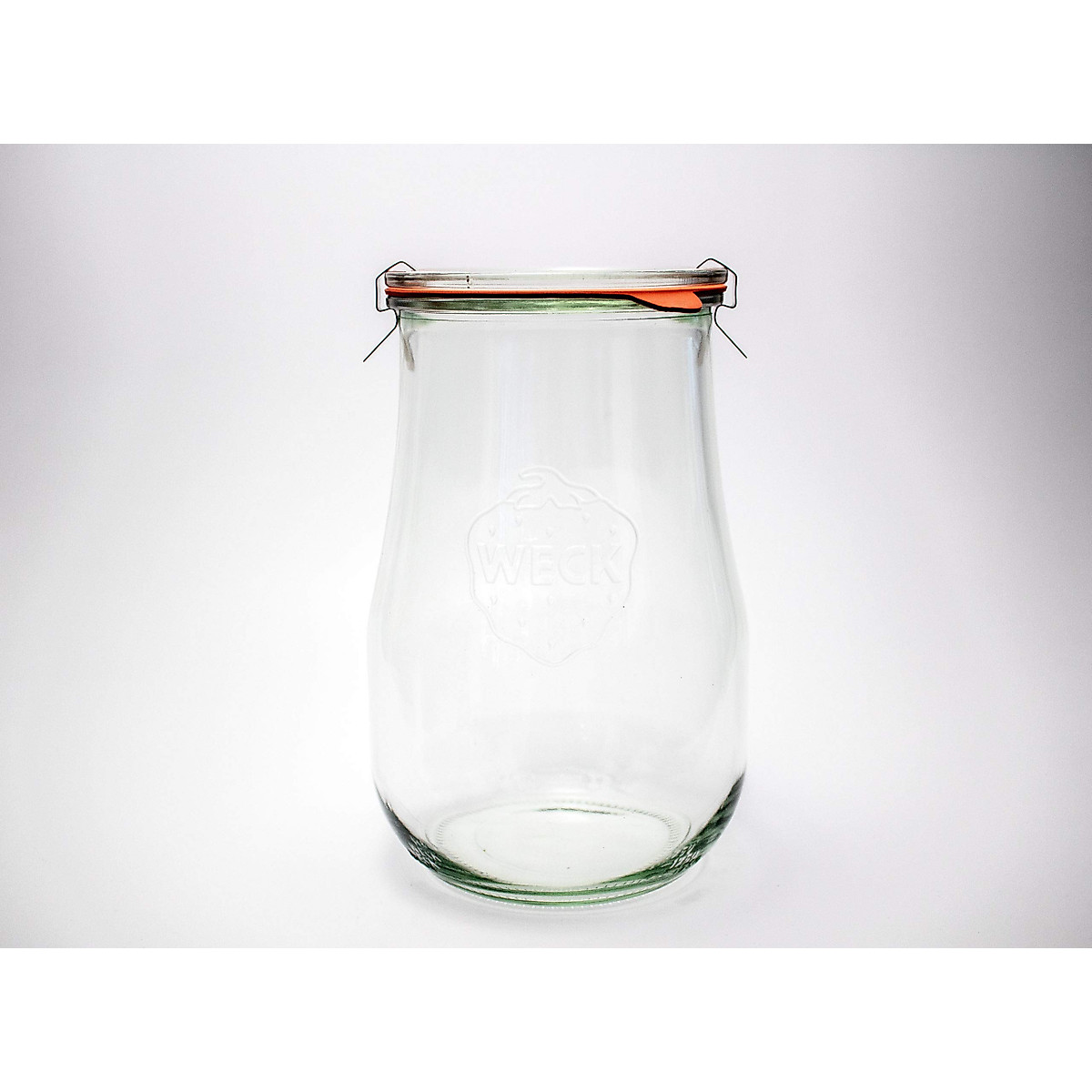 Weck Jars - Weck Tulip Jars 1.5 Litres - Sour Dough Starter Jars - Large Glass Jars for Sourdough - Starter Jar with Glass Lid - Tulip Jar with Wide Mouth - Suitable for Canning and Storage - (2 Jars)