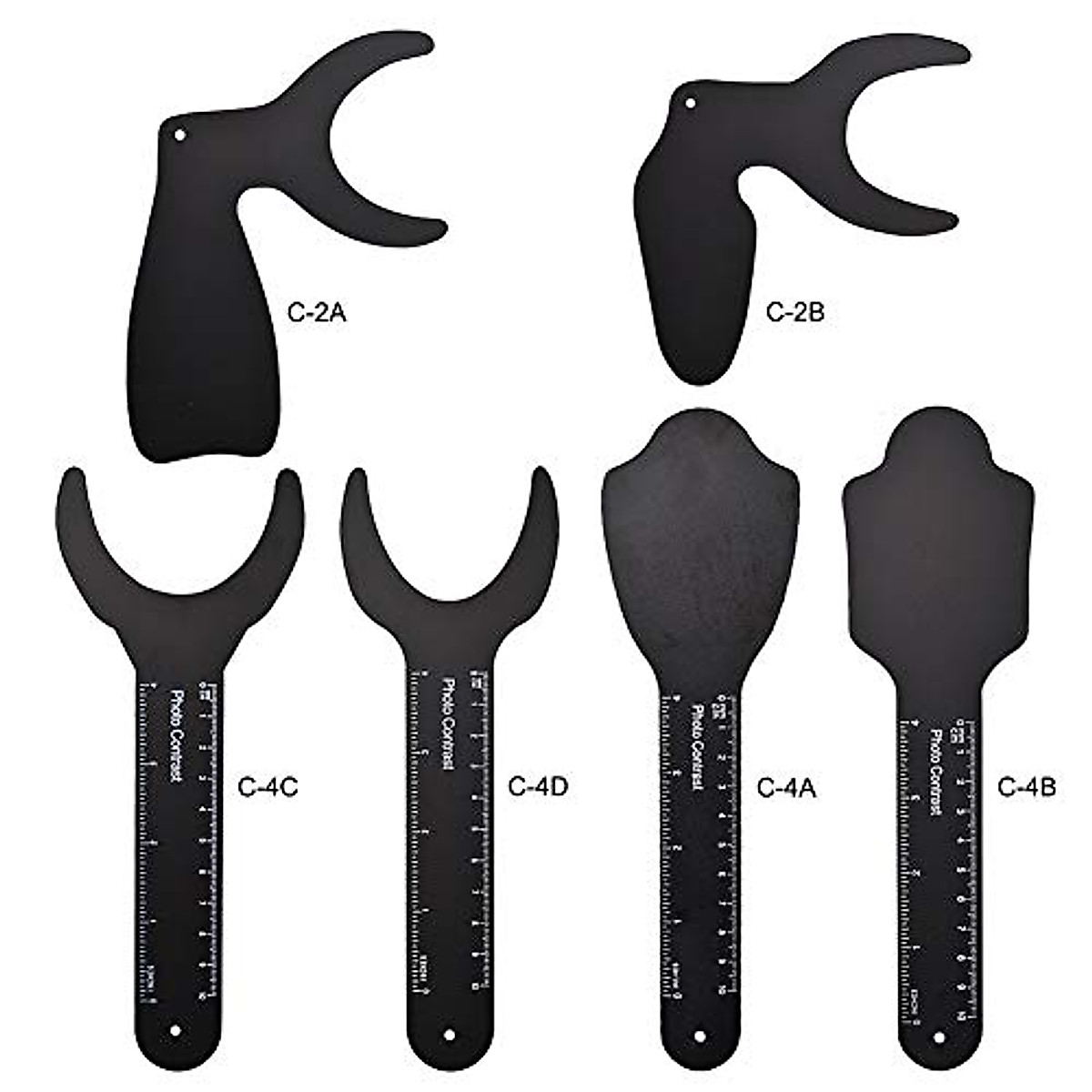 Angzhili 6 Pcs Dental Contraster Intraoral Photographic Dental Black Background Board Dental Photo Contrast Kit