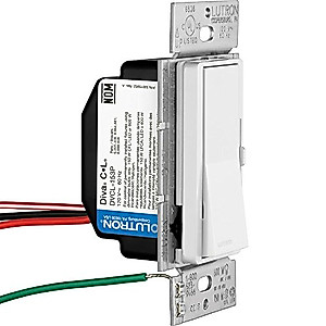 Lutron DVCL-153PR-WH Diva 120V Single Or 3-Way Location CFL/LED Digital Dimmer