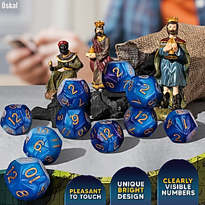 10 Pcs Dungeons and Dragons Dice Set - D12 Dice Set D&d Dice Polyhedral Dice Set Role Playing Dice Sets for Table Games D and D Dice Set - RPG Dice Set Bulk DND Dice Set DND Dice Bulk D&d Dice Set