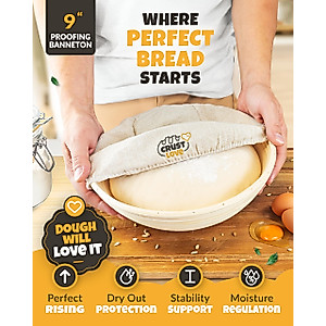 CRUSTLOVE Dutch Oven Bread Baking - 5QT Enamel Bread Dome - incl Sourdough Bread Baking Suppliers like Dough Whisk Scoring Lame etc. Dutch Oven for Sourdough Bread Baking Cast Iron Bread Pan with Lid