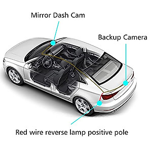 4 Pin Dash Cam Cable,23 Ft 2.5mm Male to 4 Pin Backup Camera Cord,Dash Cam Rear View Camera Ultra Long Cable with Reverse Trigger Wire,Fit for Pick-up Trucks,Trailer,RV,SUV,Bus,Farm Machine,etc.