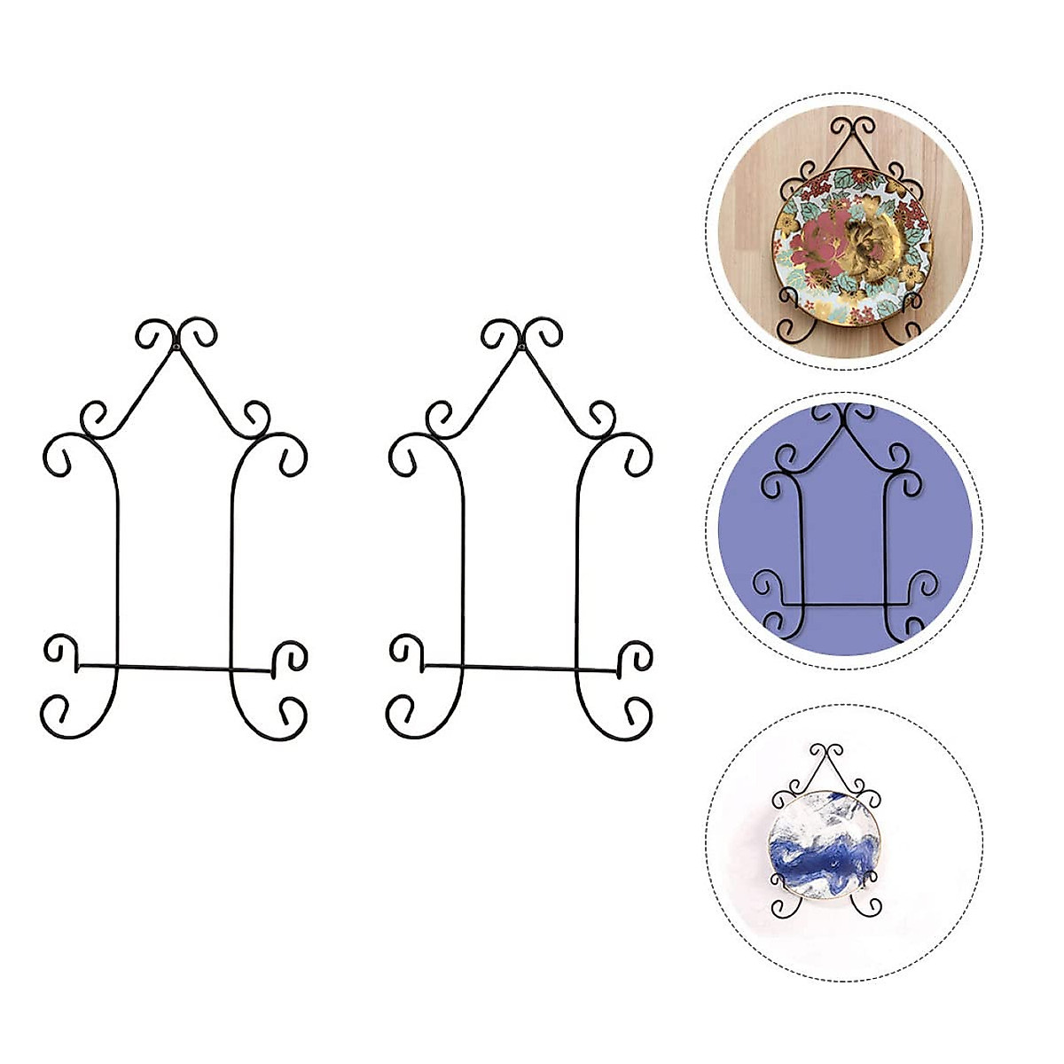 YARNOW 4 Pcs Plate Hangers Plate Holder for Wall Artwork Display Support Canvas Painting Holder Rack Artwork Wall