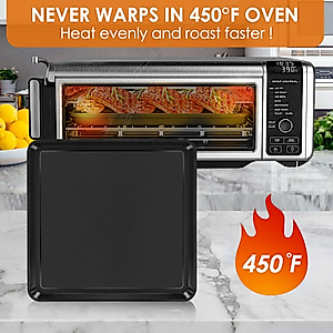 FBORHAFY 13" × 13" Nonstick Baking Sheet, Replacement Baking Pan for Ninja SP100, SP101, SP1001C, SP201 Foodi Air Fry Oven, Baking Tray for Ninja Foodi 8-in-1 Air Fry Oven