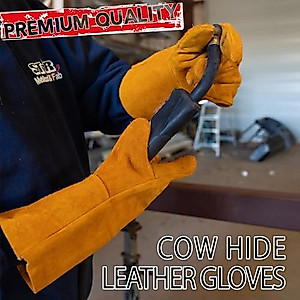 Supa Ant 2-pack Welding Blanket (6ft x 8ft) - 538C Heat Tolerant with Welding Gloves - Fiberglass Emergency Blanket