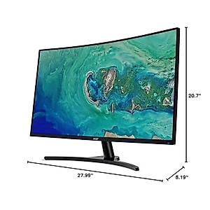 Acer ED322QR Pbmiipx UM.JE2AA.P01 32" (Actual Size 31.5") Full HD 1920 x 1080 4ms (GTG) 144 Hz HDMI, DisplayPort Built-in Speakers Curved Gaming Monitor Model UM.JE2AA.P01