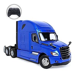Diecast Masters RC Truch Freightliner Cascadia Truck | Fully Functional Radio Control Raised Roof Sleeper Cab | 1:16 Scale Model Remote Control Truck, RC Semi Truck | Diecast Model 27006