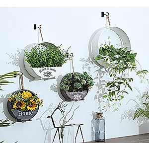 Ceiling Hooks for Hanging Plants 2Pack 2.5in,Wall Mount Hangers Plant Hooks,Wall Hooks for Plants,Lights,Planters,Lanterns,Hanging Bird Feeders,Wind Chimes,indoor&Outdoor Decoration Hooks Black