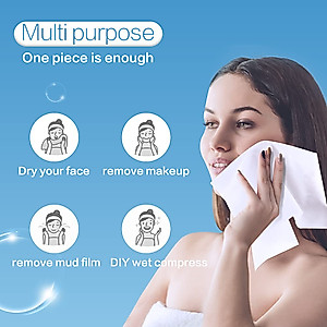 Winner Disposable Face Towel - 100% USA Cotton Face Towels, Unscented Facial Wash Cloth for Sensitive Skin, Super Soft & Thick Facial Towels, Makeup Remover Dry Wipes, 480 Count