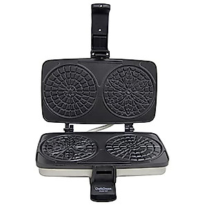 Chef's Choice Pizzelle Maker Toscano PizzellePro Features Nonstick Surface and Even Heating for Two Baked Treats in Seconds, 2-Slice, Silver