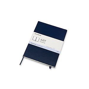 Moleskine Art Sketchbook, Hard Cover, A4 (8.25" x 11.75") Plain/Blank, Sapphire Blue, 96 Pages