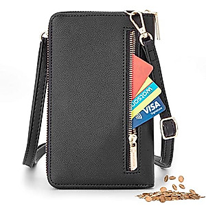 Valentoria Small Crossbody Bag Cell Phone Purse Wallet Leather Card Slot Clutch for Women