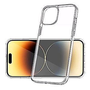 EXORO iPhone 14 Pro Max Case Clear Design with Shockproof Hard PC Back Cover and Soft TPU Protective Slim Bumper Phone Case - Non-Yellowing and Anti-Fingerprint Clear Phone Case iPhone 14 Pro Max