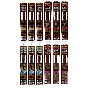 ETTA SAYS! Yumm Meat Stick Treats for Dogs – Pack of 12 – Made in The USA, Human Grade, No Added Hormones, No Nitrates or Nitrites, No MSG, Gluten-Free, Soy-Free Dog Treats (Variety)