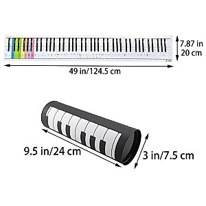 Ruiwaer 88 Key Keyboard Piano Finger Simulation Practice Guide Teaching Aid Note Chart Beginner Musical Instrument Accessories Double Side