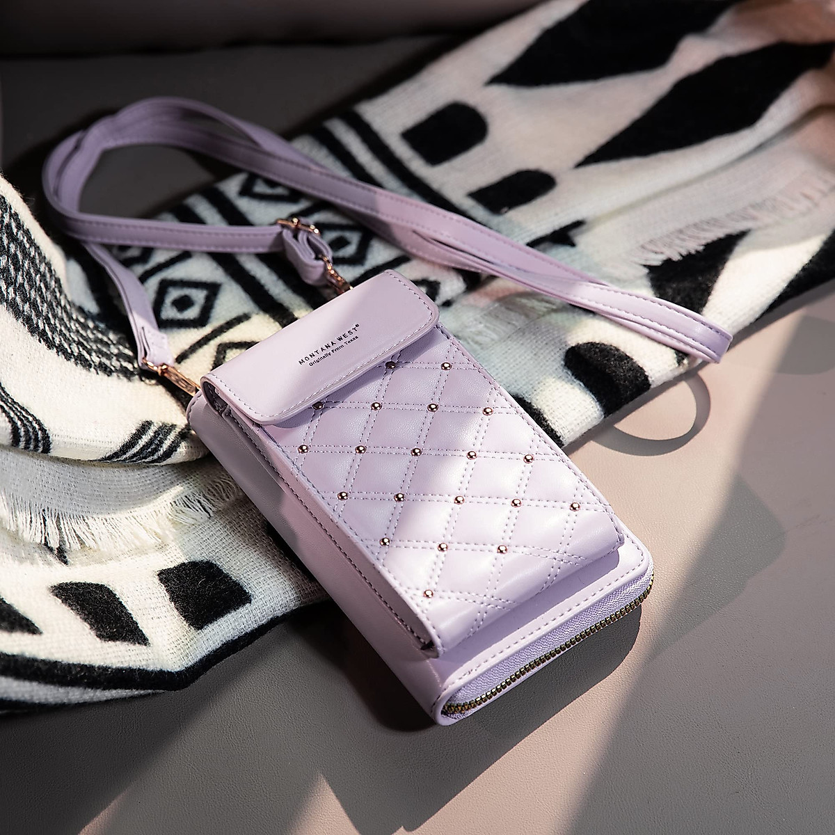 Montana West Small Crossbody Cell Phone Purse for Women RFID Blocking Cellphone Wallet Purses Travel Size MWC-110PP