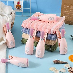 4 Packs Beach Towel Clips for Chairs Colorful Champagne and Margarita Glass Clips Holder Clothes Pegs for Summer Patio and Pool Cruise Lounger Accessories (Champagne)