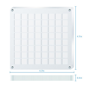 Magnetic Seashell Display Box, 64 Grids Seashell Storage Box, Clear Acrylic Magnetic Seashell Display Box - Decorative Storage Case for Seashells and Starfish.