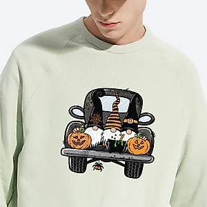 3Sheets 14Pcs Halloween Iron on Transfers, Halloween Iron on Patches "Happy Halloween" Skull Ghost Pumpkin Halloween Iron on Decals on transfers for Crafts T-Shirts Bags Clothing DIY Decorations