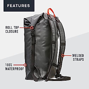Grundéns Bootlegger Roll Top Backpack | Waterproof, 30L, Anchor