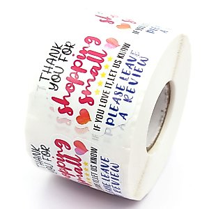 Thank You for Shopping Small Stickers,Thank You Stickers,Handmade Stickers,Small Shop Stickers,Envelopes Stickers for Small Business, Online Retailers,Handmade Goods,500 Labels Per Roll