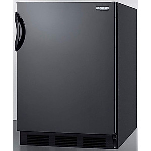Summit Appliance AL752BK Freestanding ADA Compliant 24" Wide 5.5 Cu.Ft. All-Refrigerator for General Purpose Use with Door Liner, Auto Defrost Operation and Black Exterior