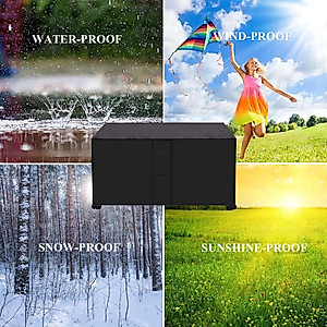 Garden Furniture Cover Waterproof 138x102x35in, Outdoor Sectional Sofa Set Covers, Heavy Duty 420D Patio Furniture Set Cover, Rectangular Table and Chair Set Covers, for Deck, Lawn and Backyard