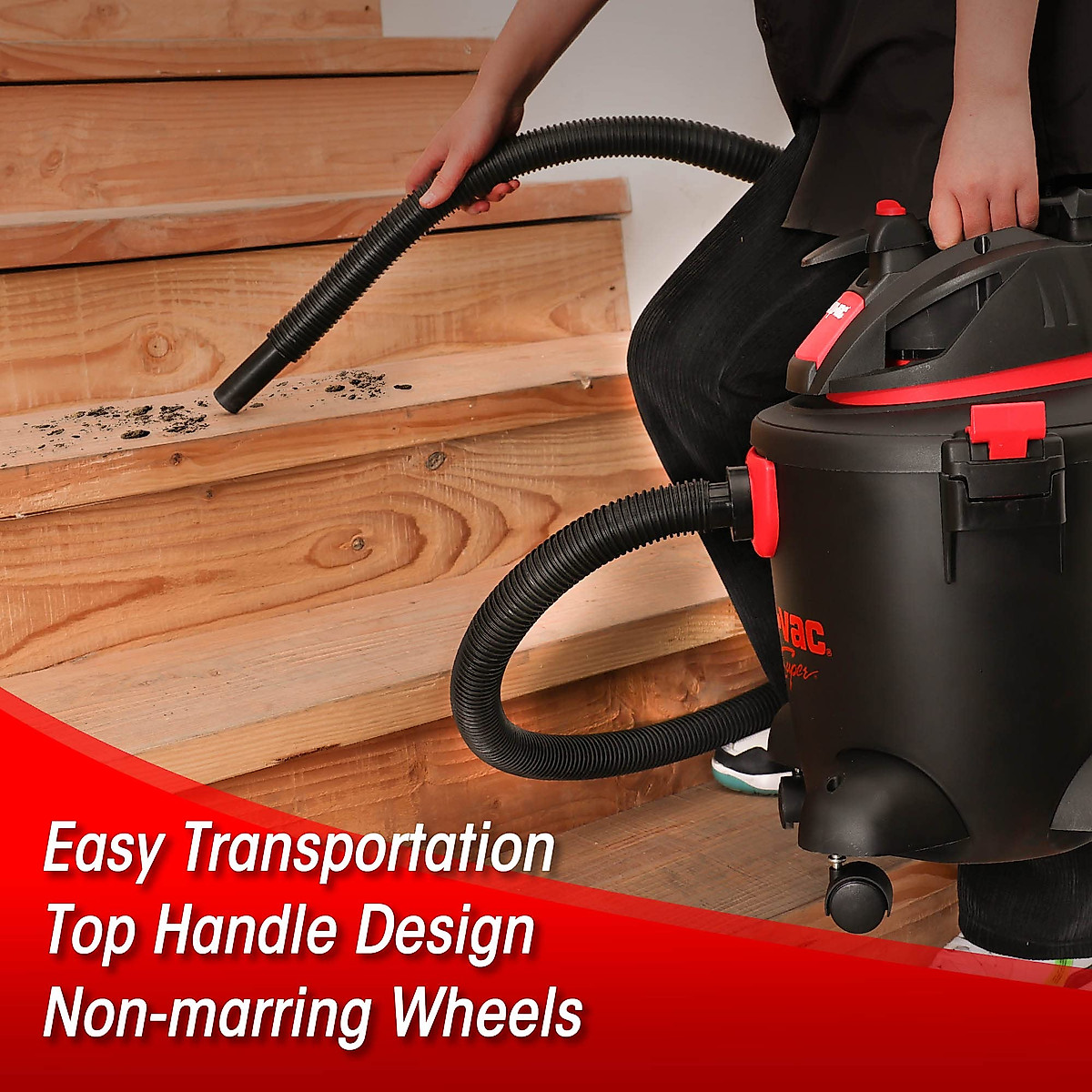 Shop-Vac 5 Gallon 3.5 Peak HP Wet/Dry Vacuum, Portable Heavy-Duty Shop Vacuum 3 in 1 Function with Attachments for House, Garage & Workshop, 71-5760588