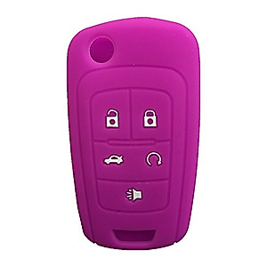Rpkey Silicone Keyless Entry Remote Control Key Fob Cover Case protector Replacement Fit For Buick Encore LaCrosse Regal Verano（Violet）OHT01060512 5461A-01060512