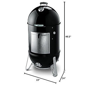 Weber 22-inch Smokey Mountain Cooker, Charcoal Smoker,Black