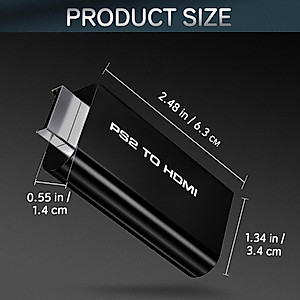 HD Cable for PlayStation 2 Console, Sony PlayStation2 HDMI Converter, HD Link Cable for Sony PS2