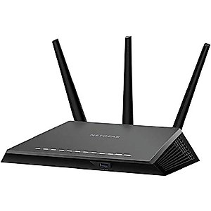 NETGEAR Nighthawk R7350 AC2400 Router: Fast Beamforming Wi-Fi for Gaming, 4K UHD Streaming. 2400Mbps, 2500 Sq Ft, QoS, Dual Core, 2.4 + 5GHz, 5 x GIGABIT + USB 3.0 Port, Smart WiFi Router R7350-NAS