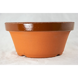 Japanese Tokoname Bonsai Training Pot, Cactus & Succulent Planter with Mesh - 7.25"x 7.25"x 3.25"