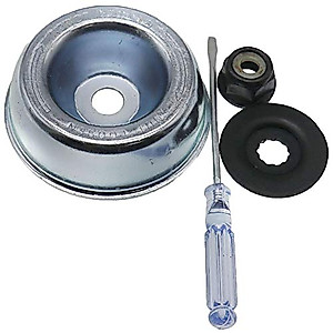 QHALEN 8 Inches Heavy Duty Steal Wire Brush Cutter Trimmer Head with Adapter Kit for String Trimmers, Rust Removal, Lawn Mower