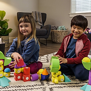 Blockaroo Magnetic Foam Blocks – STEM Preschool Toys for Children, Toddlers, Boys and Girls, The Ultimate Bath Toy – 100 Piece Set with Toy Chest, Bath Building Blocks, Engineering Toys for Kids 3-6