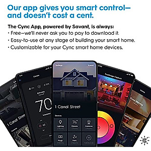 GE CYNC Smart LED Wafer Downlights, Color Changing and White Tones Wafer Lights, No Recessed Housing Required, 4 Inches (3 Pack)