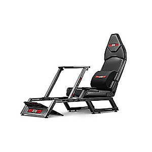 Next Level Racing F-GT Racing Simulator Cockpit. Formula and GT racing simulator cockpit compatible with Thrustmaster, Fanatec, Moza Racing on PC, Xbox and PS