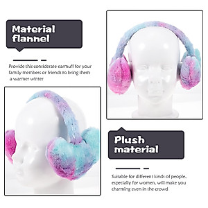 SOIMISS Women Winter Earmuffs Furry Heart Shape Ear Muffs Faux Fur Colourful Ear Covers Warm Ear Warmers for Women Girls Outdoor